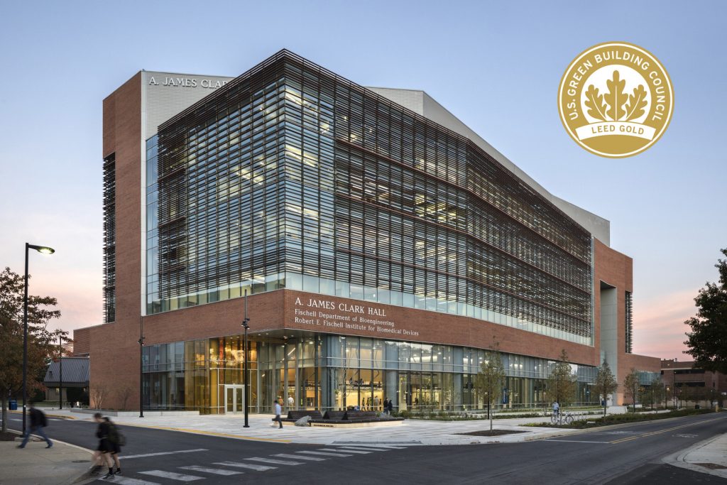 A. James Clark Hall Awarded LEED Gold - Ballinger